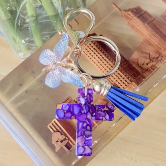 Accessories | New Cross Purple Keychain | Poshmark
